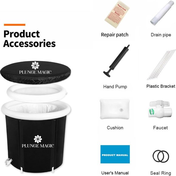 Other | Plunge Magic Ice Bath Tub For Athletes With Lid Cold Plunge Tub ...